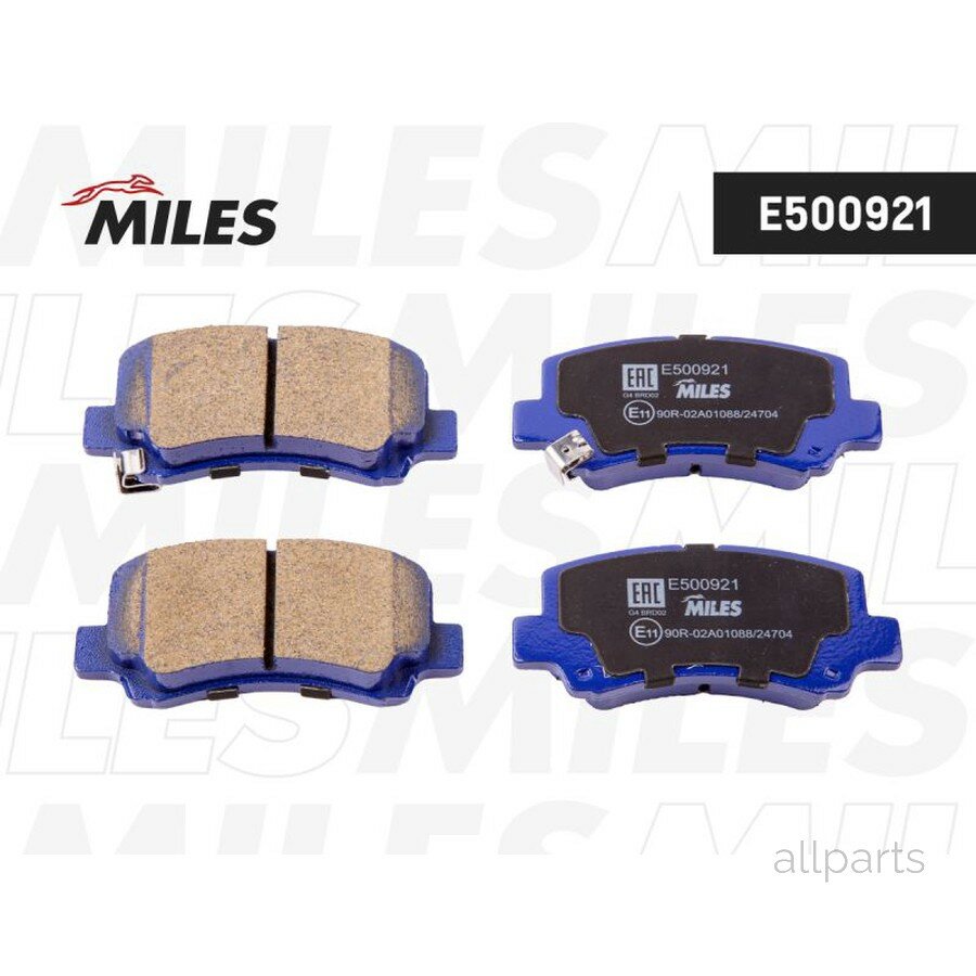 MILES E500921 Колодки тормозные CHERY KIMO/SUZUKI WAGON R+ 1.0/1.2 98-00 передние