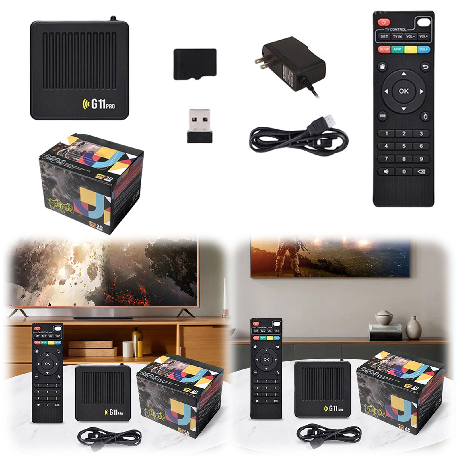 Игровая приставка G11 Pro, 128 ГБ, эмуляторы, чёрная, HDMI 4K/60 Гц