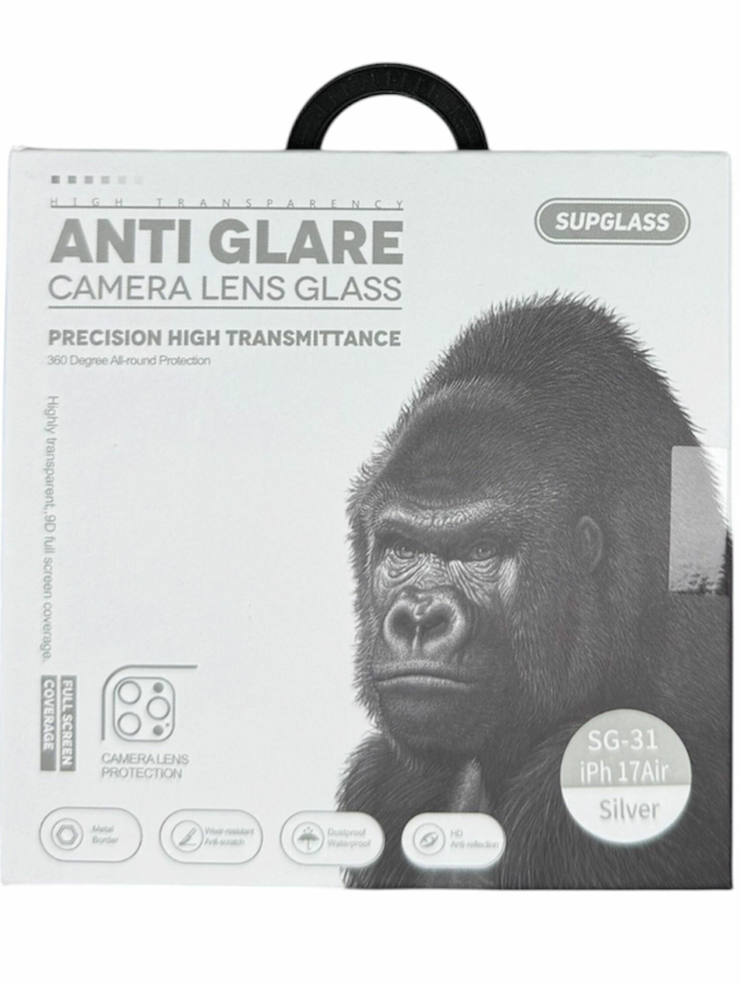 Защитные Линзы KONG на камеру для телефона iPhone 17 AIR, из алюминиевого сплава, camera lens, Silver (серебристые)