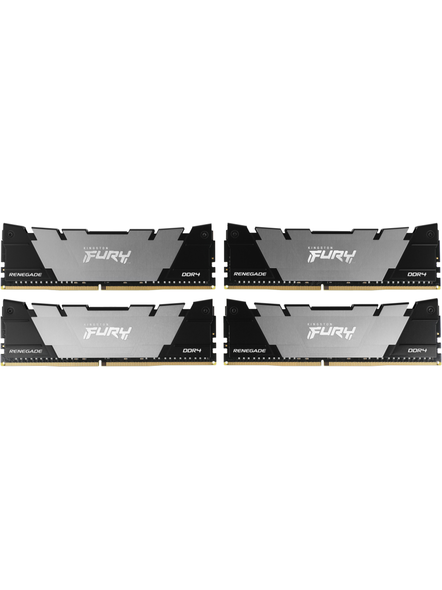 Память DDR4 4x32GB 3200MHz Kingston KF432C16RB2K4/128 Fury Renegade Black RTL Gaming PC4-25600 CL16 DIMM 288-pin 1.35В kit dual rank с радиатором RTL