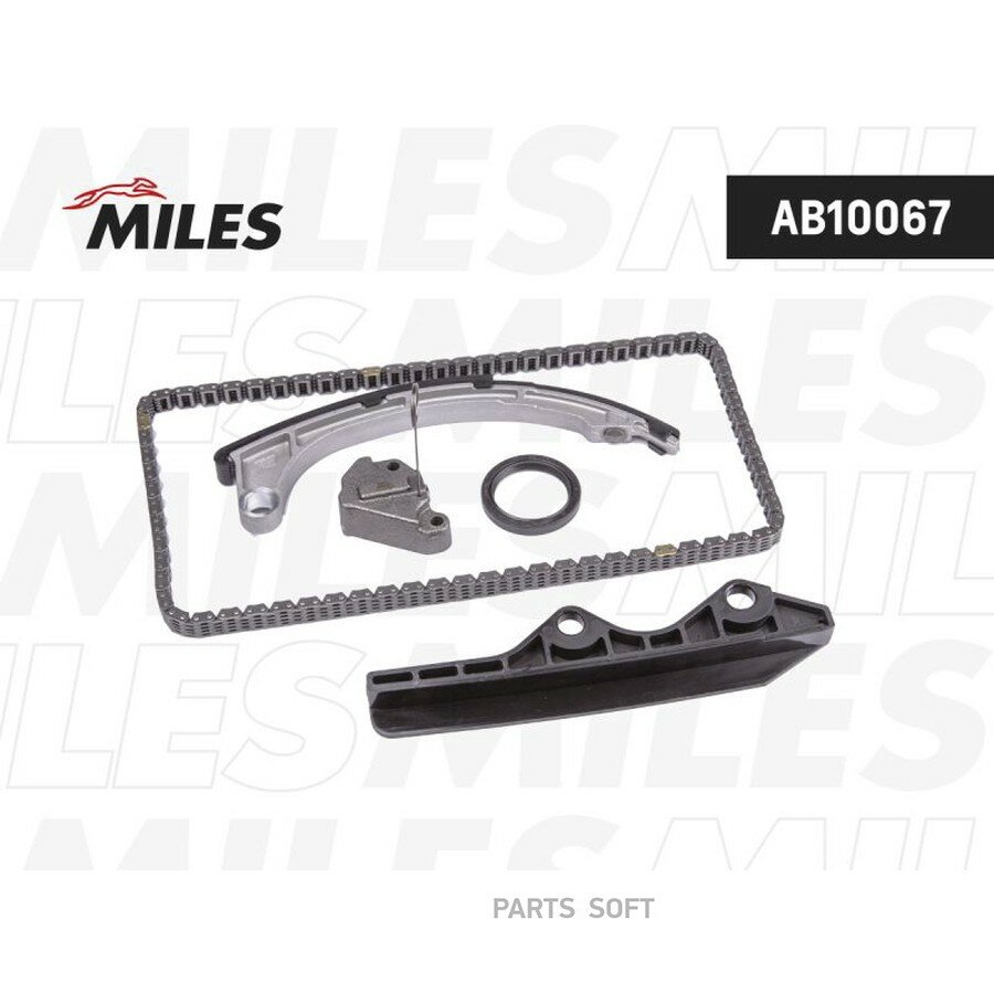 MILES AB10067 Комплект цепи ГРМ NISSAN MICRA(K12) 03- без звездочек ()