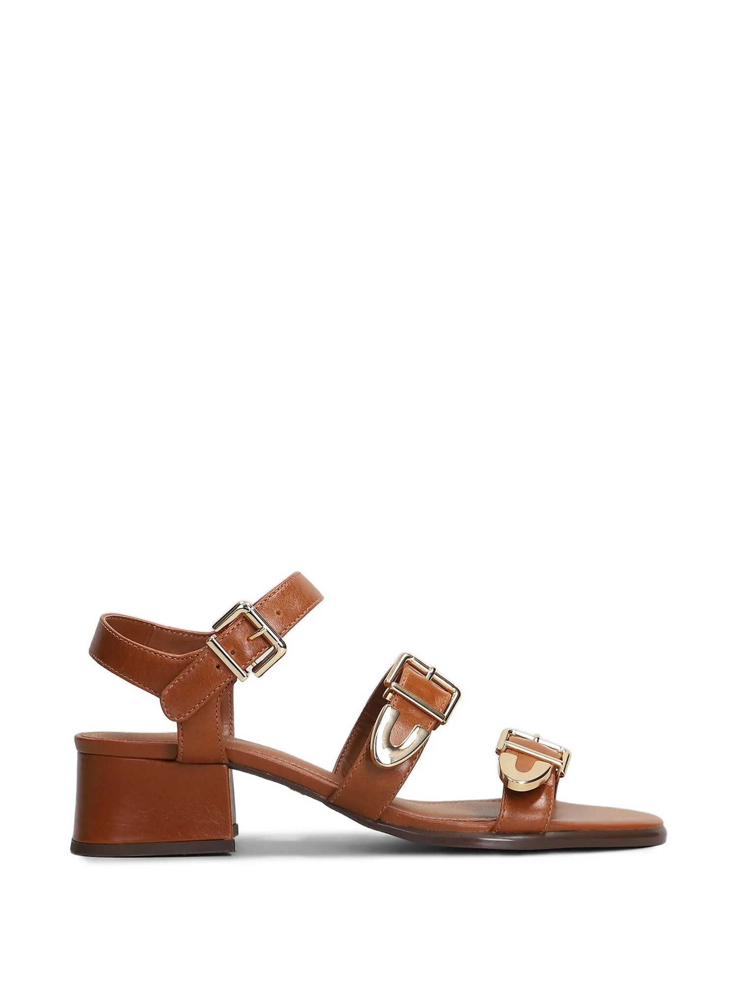 Босоножки Buckle-detail leather heeled sandals