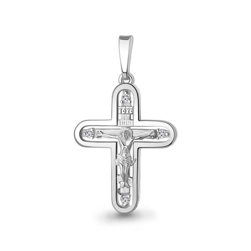 Подвеска, серебро, 925 проба, родирование, фианит