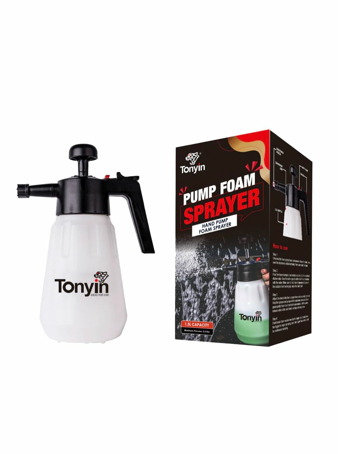 TT02E Помповый опрыскиватель PUMP FOAM SPRAYER TONYIN, 1,5 л.