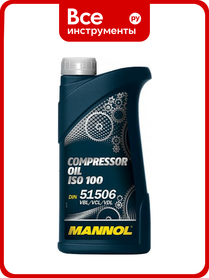 Mасло компрессорное для уличного использования 1л Compressor Oil ISO-100 MANNOL 1918, 1 л, с масляным впрыском
