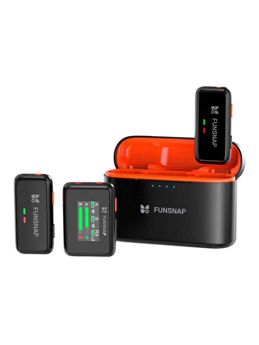Микрофон Funsnap Digital Wireless Microphone M6, черный, шумоподавление