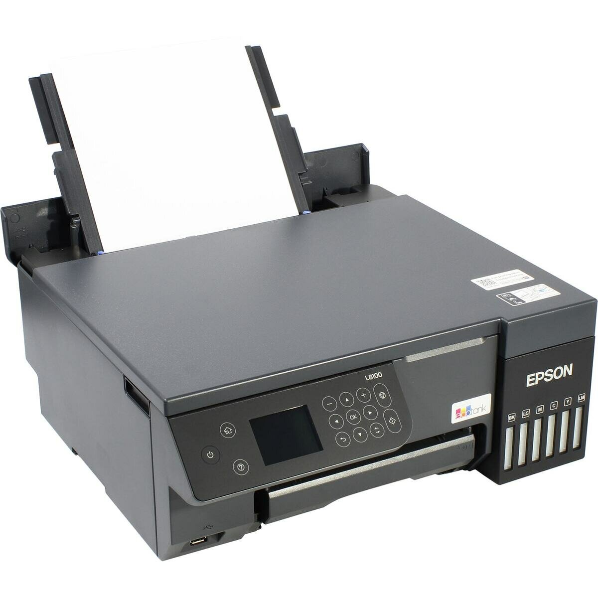 Epson EcoTank L8100 (A4, струйное МФУ, LCD, 22 стр/мин, 5760x1440 dpi, 6 красок, USB2.0, WiFi, печать на CD/DVD)