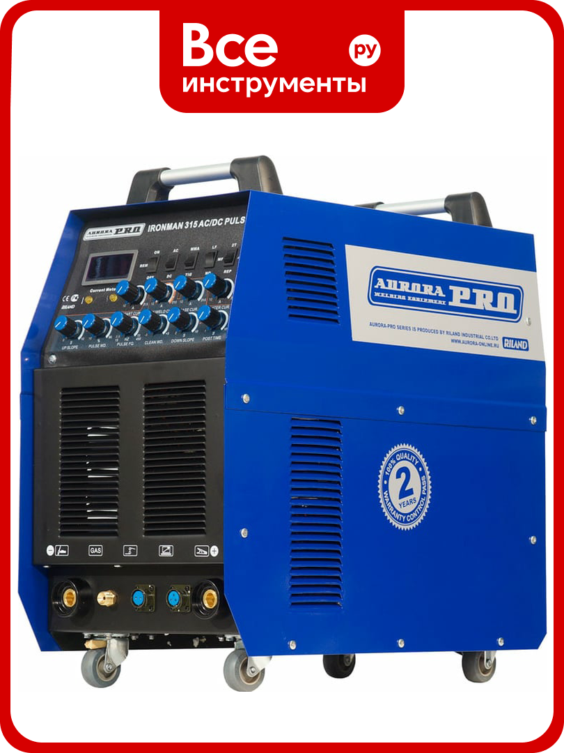Аргонодуговой сварочный инвертор Aurora PRO IRONMAN 315 AC/DC PULSE Mosfet 10057, современное