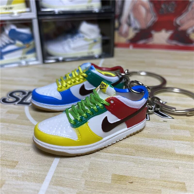 Мини-модель кроссовок DUNK в масштабе 1/6 с новым рисунком мандариновой утки, декор для стола и брелок