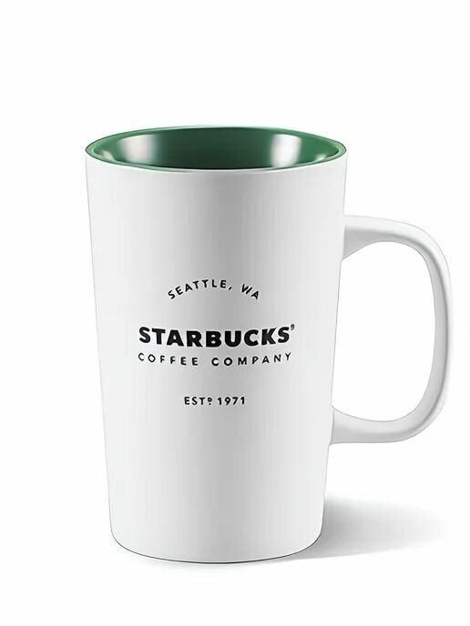 Кружка Starbucks, 441мл, зеленый стакан, эргономичная форма, для кофе и чая