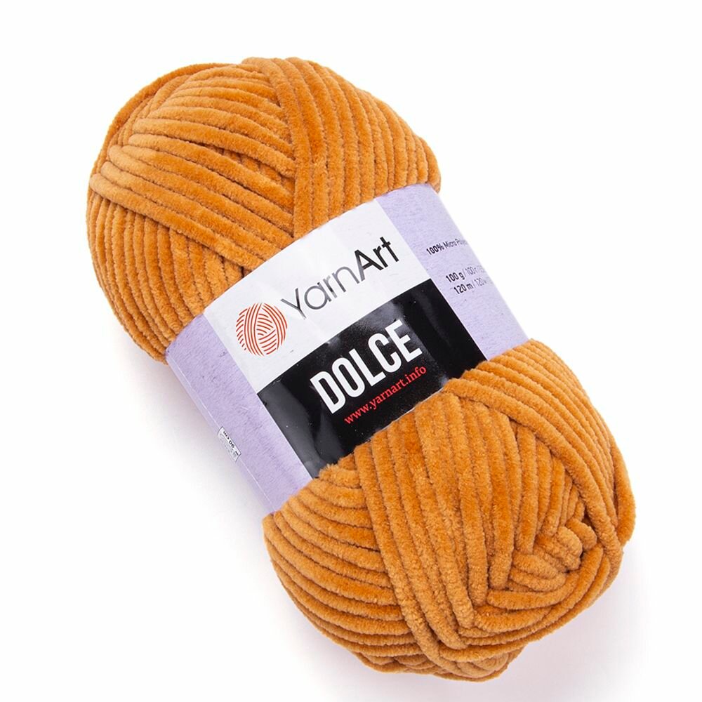 Пряжа для вязания Yarn-Art Dolce, 1 моток (120м, 100гр), цвет 854 Горчичный