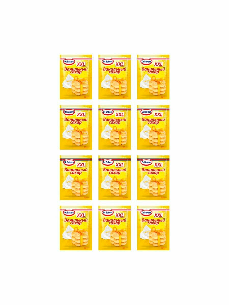 Dr.Bakers Сахар XXL ванильный, 40 г, 12 штук.