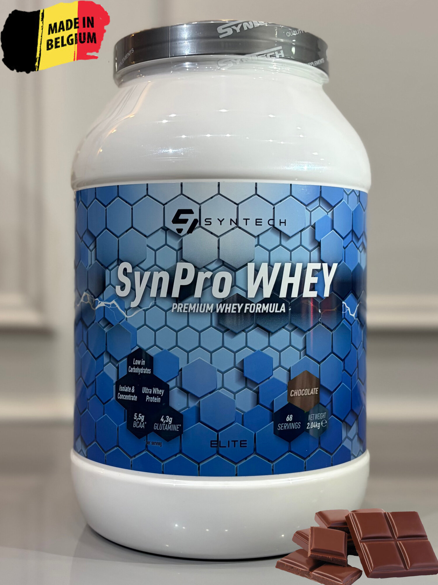 Протеин. Syntech Nutrition SynPro Whey (Изолят сывороточного белка) 2040 г. Вкус: шоколад
