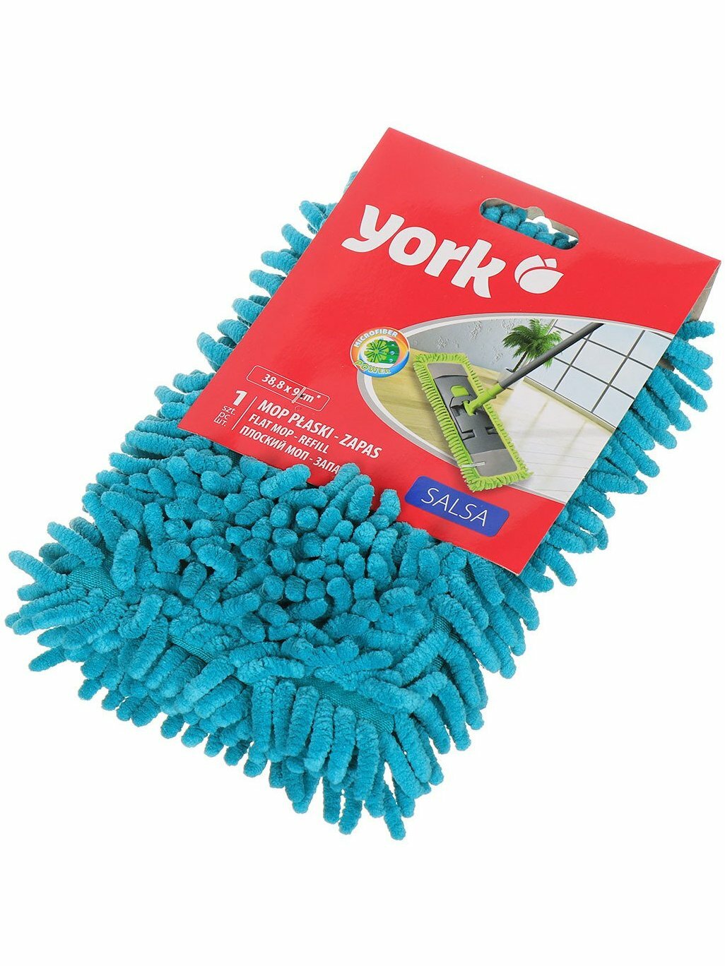 Сменный блок для швабры микрофибра, в ассортименте, York