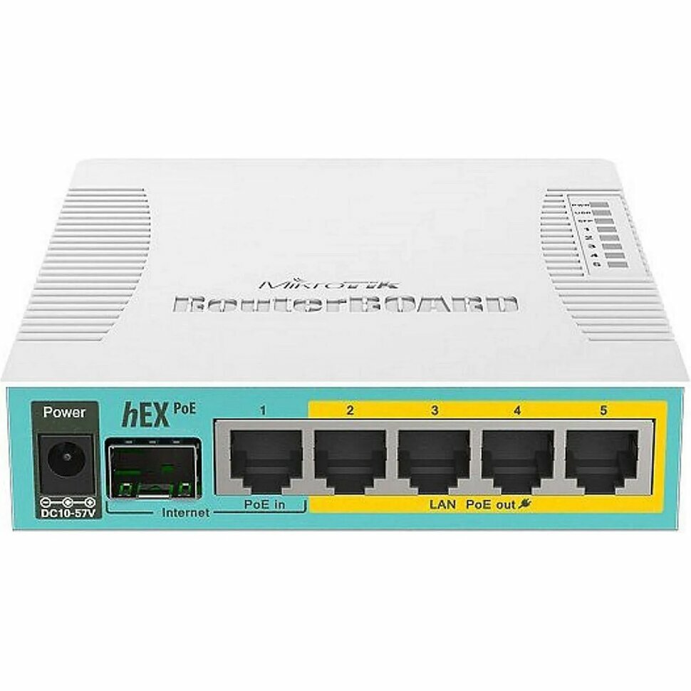 Маршрутизатор MikroTik hEX PoE (RB960PGS) 800MHz, 128MB, 5xGigabit LAN, 2088972