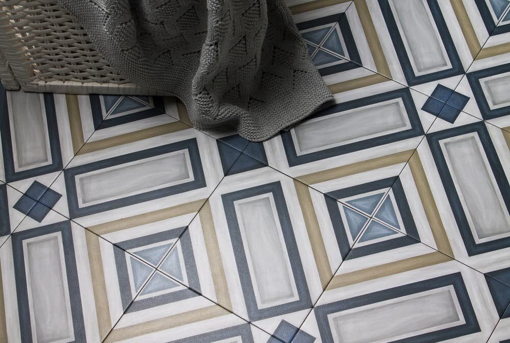 Плитка керамогранит для пола матовый Artisan Laguna Decocer 200х200/9, упаковка 18 шт. / 0.706 кв. м