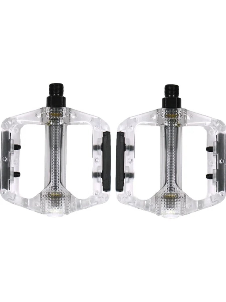 Педали велосипедные FEIMIN FP-801clear ,110x100 мм, BMX , стальная ось, подшипник, прозрачные