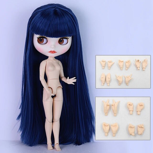 ICY DBS Blyth Кукла BJD Joint Body Белая кожа Синие волосы Набор Кукла 1/6 30 см Подарок для девочки Аниме SD