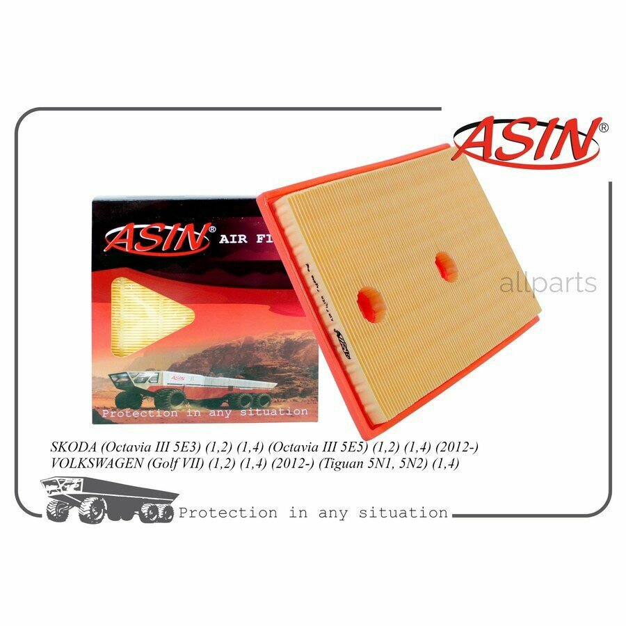 ASIN 'ASINFA2648 Фильтр воздушный GOLF4 1,4L