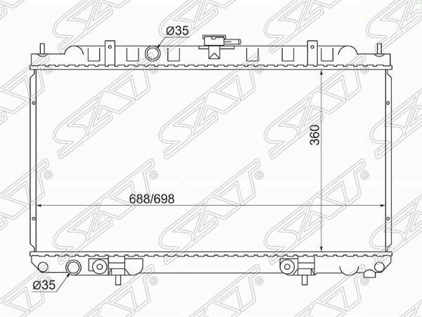 Радиатор SAT NS0002-12 Nissan Almera 00-06 / Primera 01-08