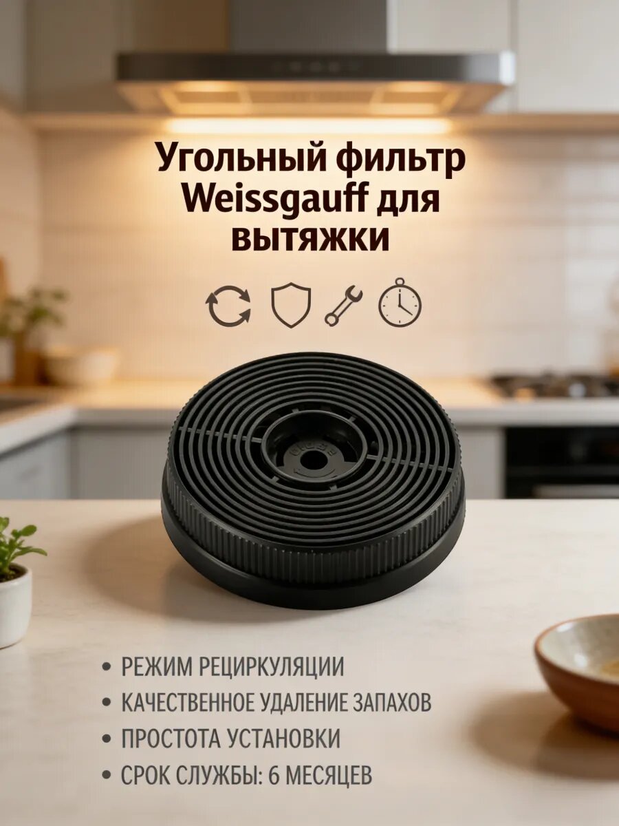 Угольный фильтр Weissgauff CFC 40020，1 Шт.