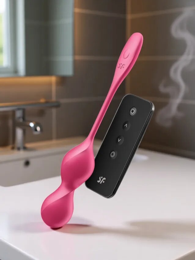Вагинальные шарики с вибрацией Satisfyer Love Birds 2 Connect App, с пультом ДУ, 22 см(в пакете)