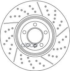 Диск тормозной BMW 1 F20/21/2 F22/87/3 F30/F80/4 F32/F82 передний вент. D 370мм. TRW арт. DF6600S