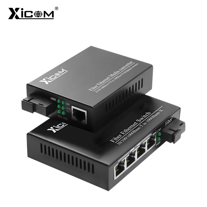 XICOM XC-1011GS-20B/XC-1014GS-20A оптоволоконный медиа конвертер