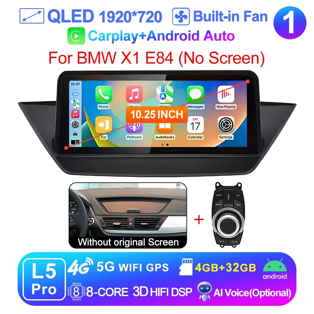 Android автомагнитола 10.25" для BMW X1 E84 CarPlay, Android Auto