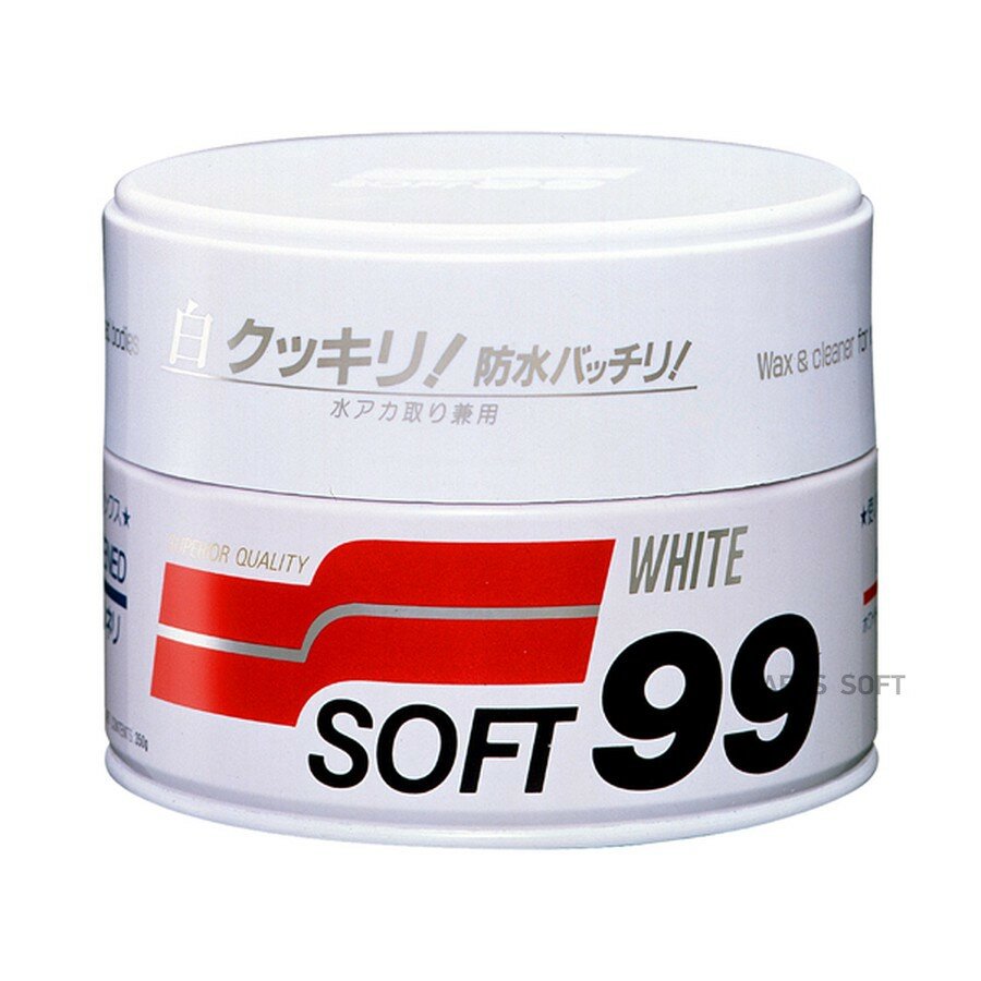 SOFT99 00020 Полироль для кузова защитный Soft99 Soft Wax для светлых, 350 гр