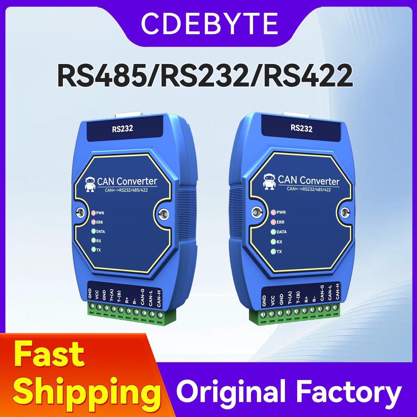 Преобразователь CAN в RS485/RS232/RS422 CDEBYTE ECAN-401S Non-Isolated Version
