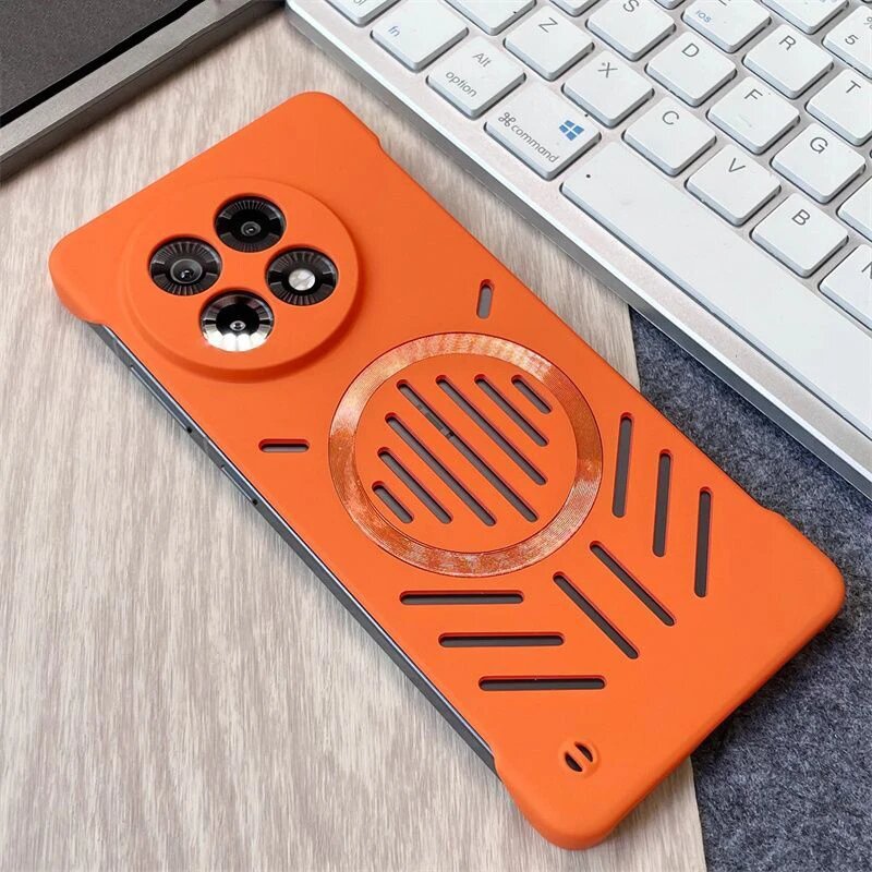 Чехол для ONEPLUS 15 15R 13 13R 13S 12 12R, магнитный безрамный OnePlus 13R, Оранжевый, Orange