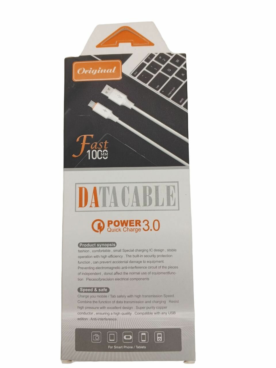 Кабель Micro-USB, C80, 3.1A, Quick Charge 3.0 — фото 1