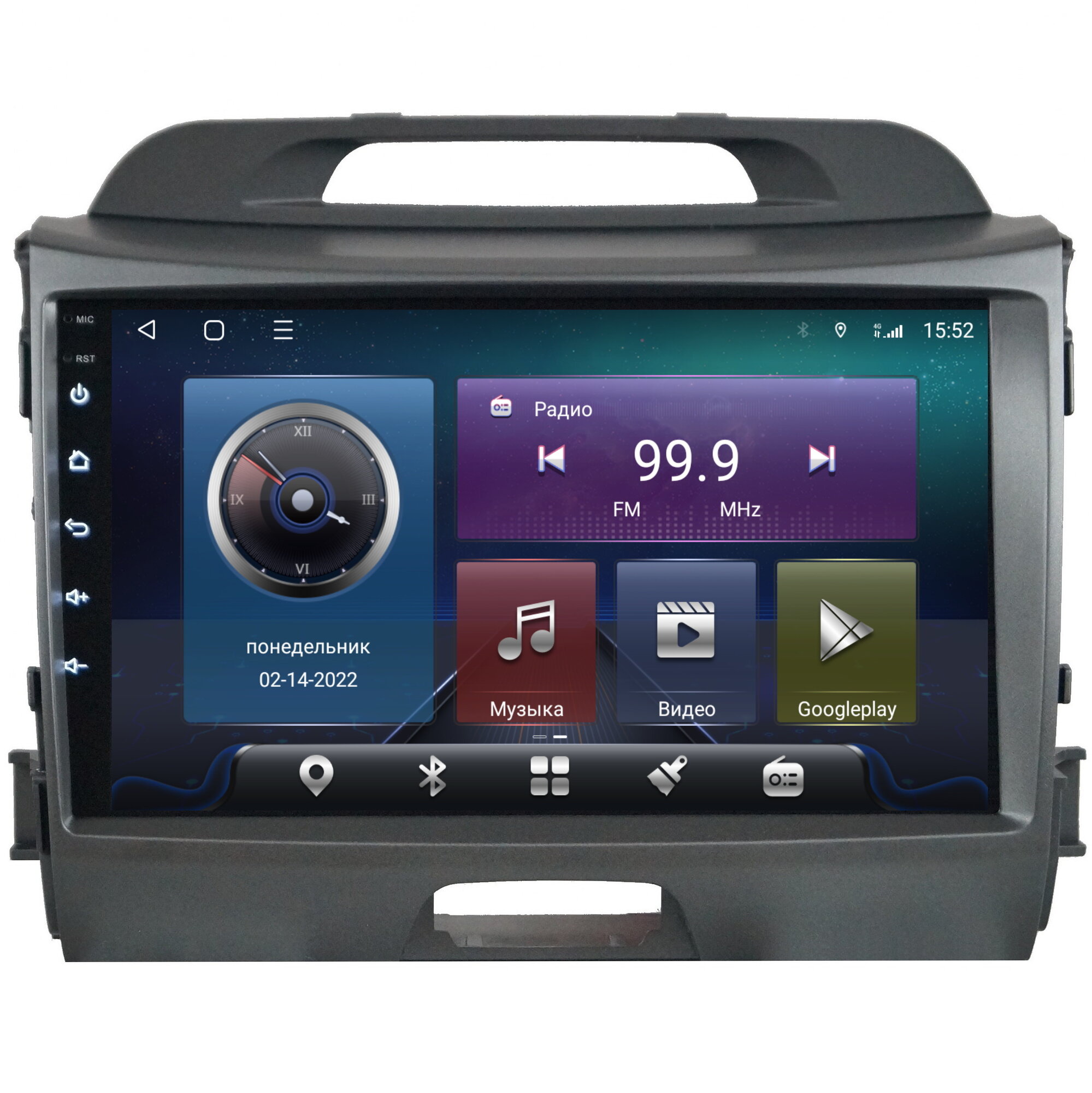Магнитола CRS-300 Kia Sportage 3 2010-2015 с Android 14, Процессор 8 ядер, 6/128Gb, Carplay, DSP, 4G(Sim)