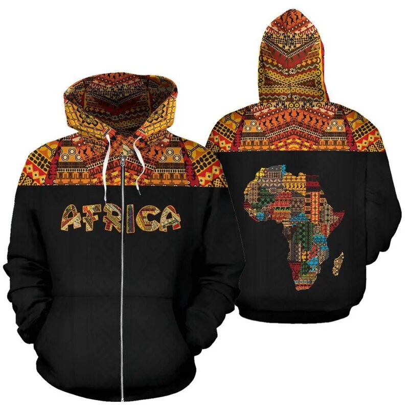 Толстовка Root Africa с Африканской картой XXL, ZipHoodie-PYA30371