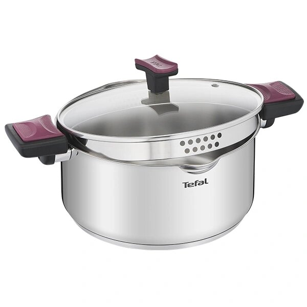 Набор посуды Tefal Cook&Clip, 6 предметов, серебристый, сталь