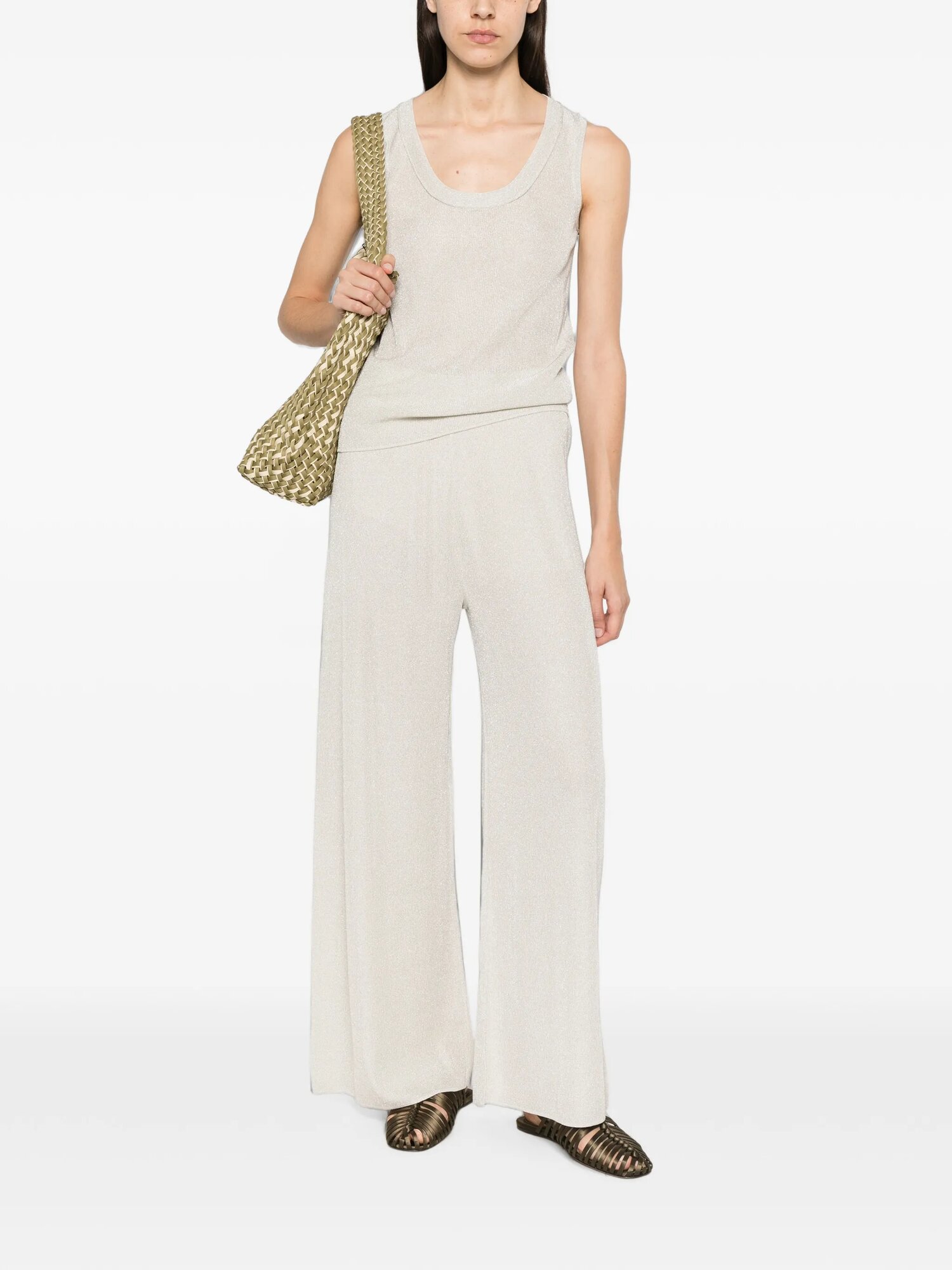 Топ Nenette Metallic-effect tank top, размер 44 — фото 1