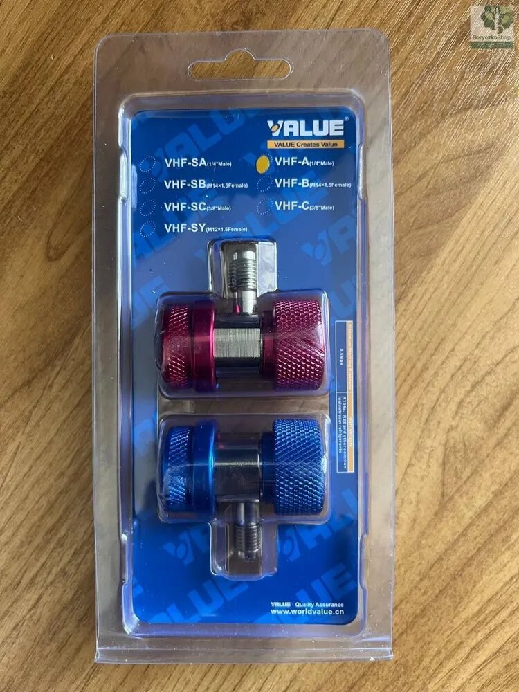 Быстросъемы для заправки автокондиционеров Value VHF-A(комплект 2шт.1/4 SAE)