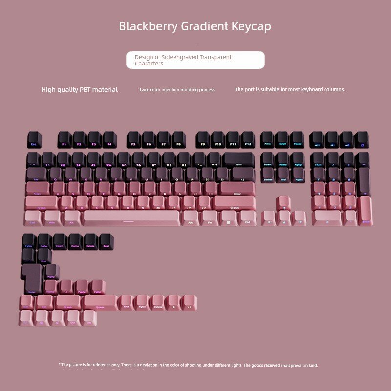 Одиночные ключевые капы с гравировкой Blackberry прозрачные из ПБТ, высота OEM, 130+ клавиш