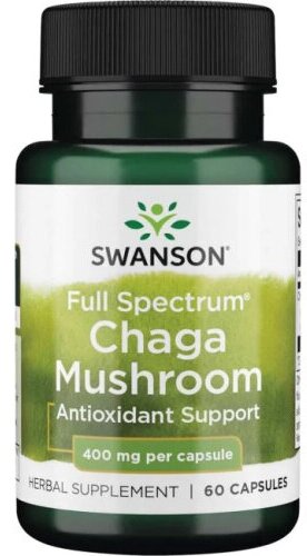 Swanson Full Spectrum Chaga Mushroom 400 mg, 60 капс.