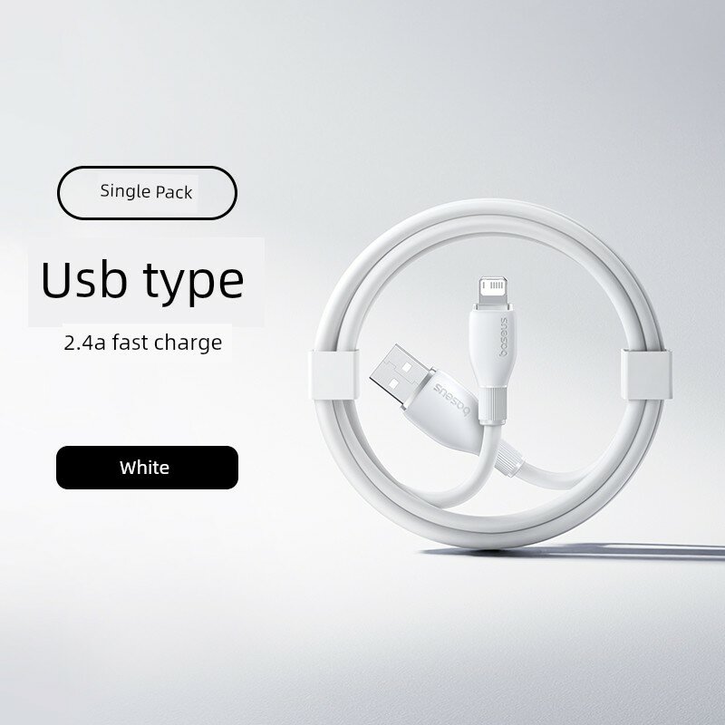 Белый одиночный кабель USB-C быстрая зарядка 1.5м для iPhone 11-16 Series 20W PD