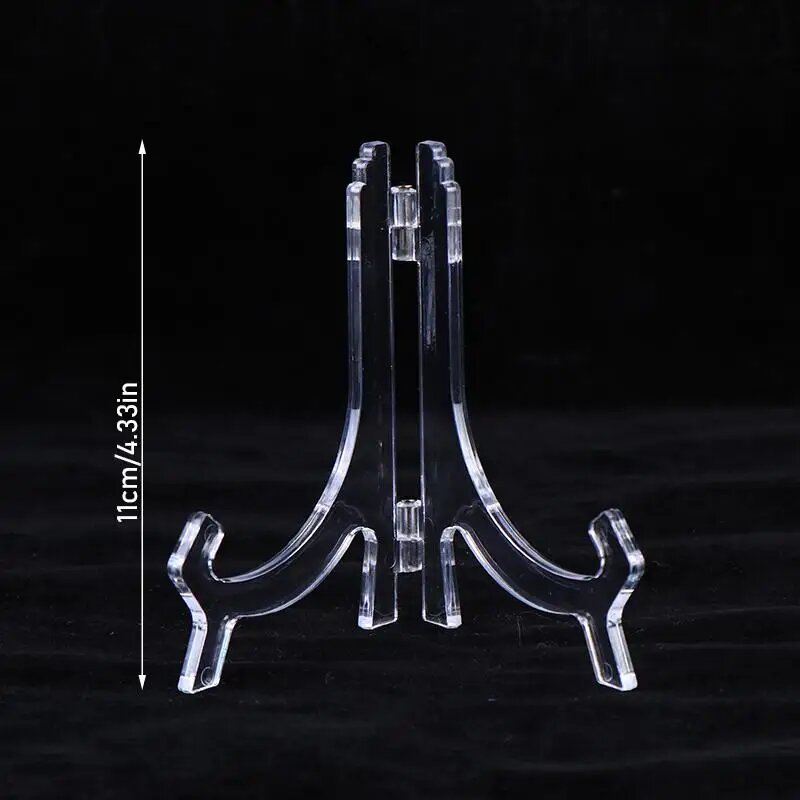 Подставка для тарелок акриловая, 4 inch, прозрачная