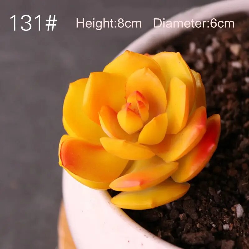 Искусственные суккуленты Wusmart BONSAI Yellow Xue Mei Hua
