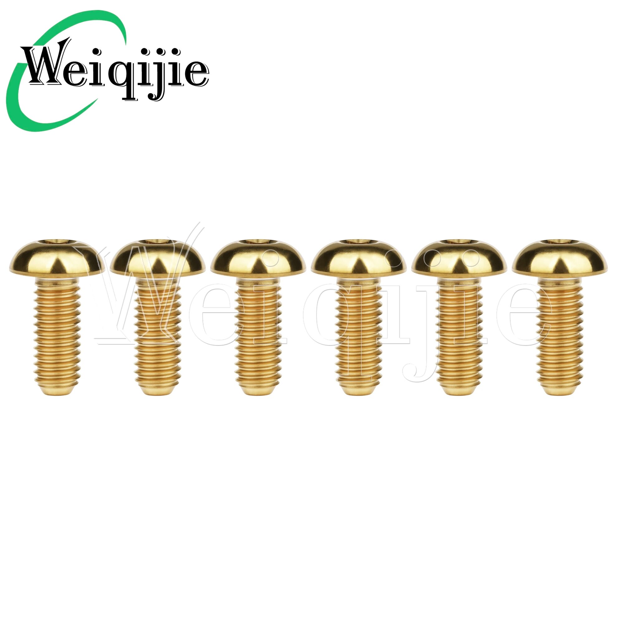 Болты Weiqijie M5x8, Gold, 15 мм, 6 шт.