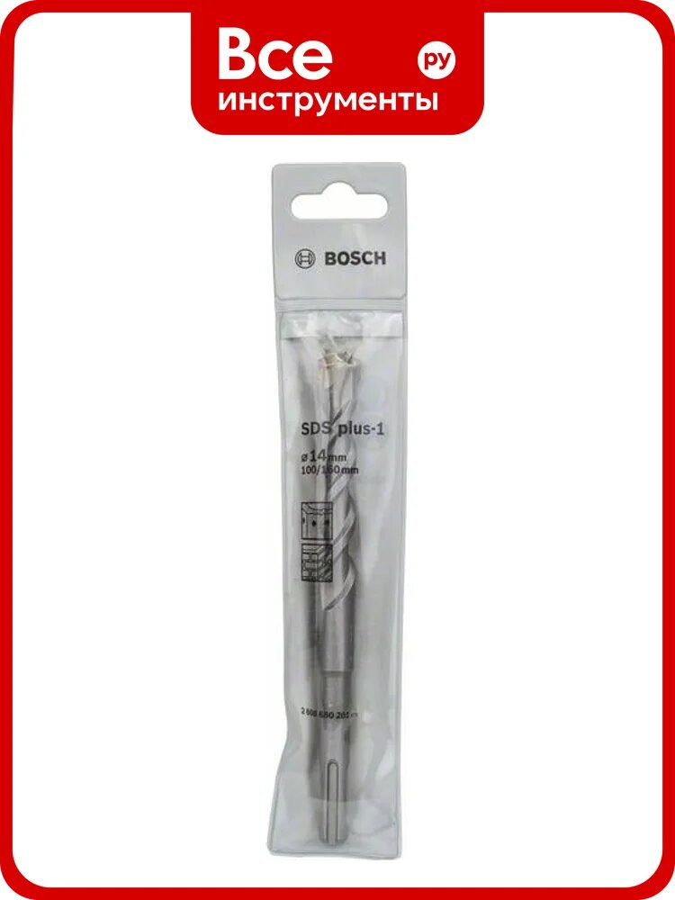 Бур по бетону SDS plus-1 (14x100x160 мм; SDS-Plus) Bosch 2608680281