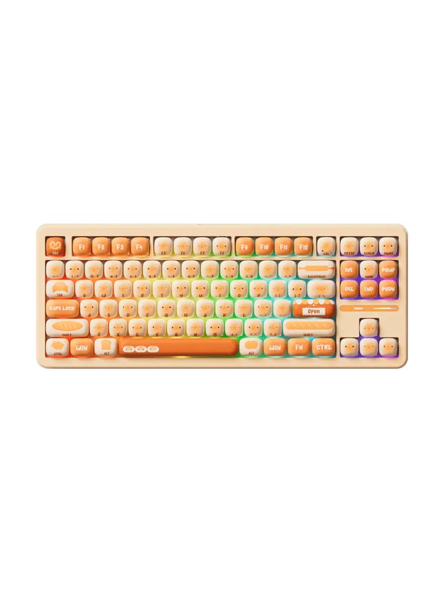 Akko Tac87 Bun Wonderland Wireless Akko Piano V3 Pro, зеленый, игровая беспроводная клавиатура