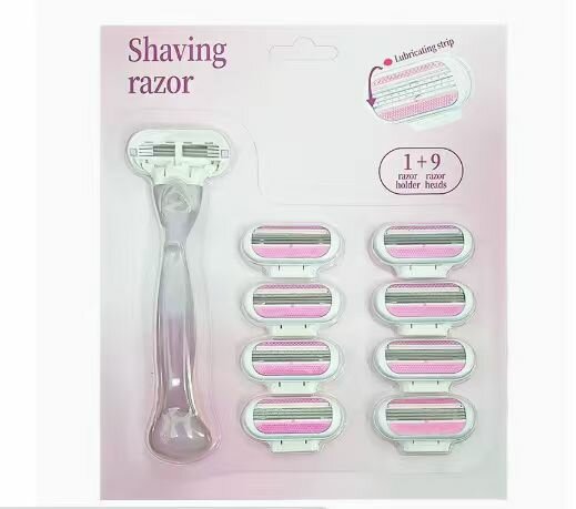 Женская бритва INFINITY ComfortGlide. Набор для бритья: станок и 12 сменных кассет