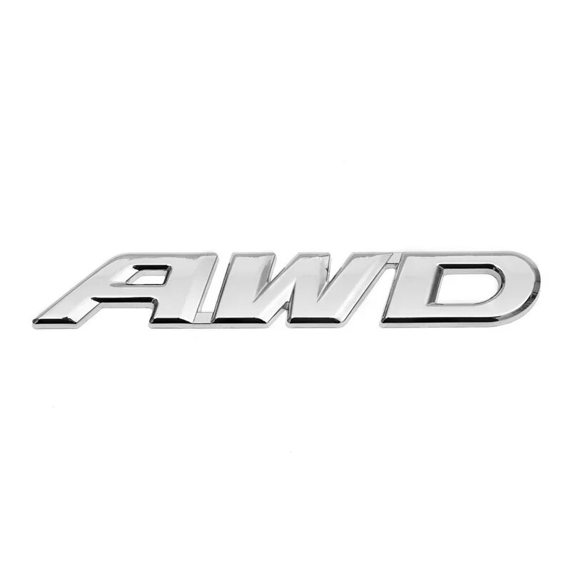 3D Металлические Буквы-эмблемы AWD Для Honda CR-V, HR-V, Pilot, Silver, 15cm x 2.4cm, Серебряный