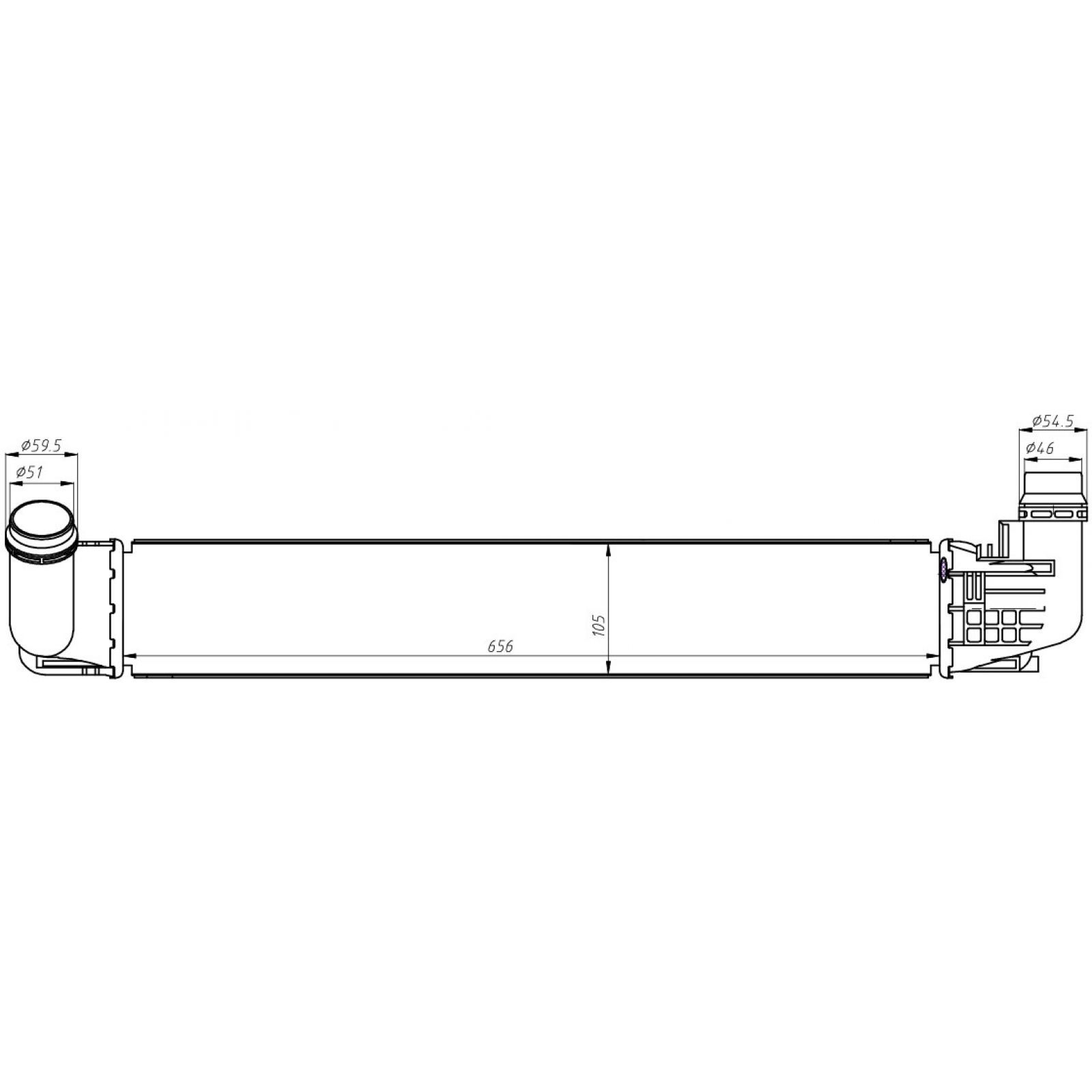 Радиатор интеркулера, для Рено Дастер oem 8200880552 арт LRIC0910