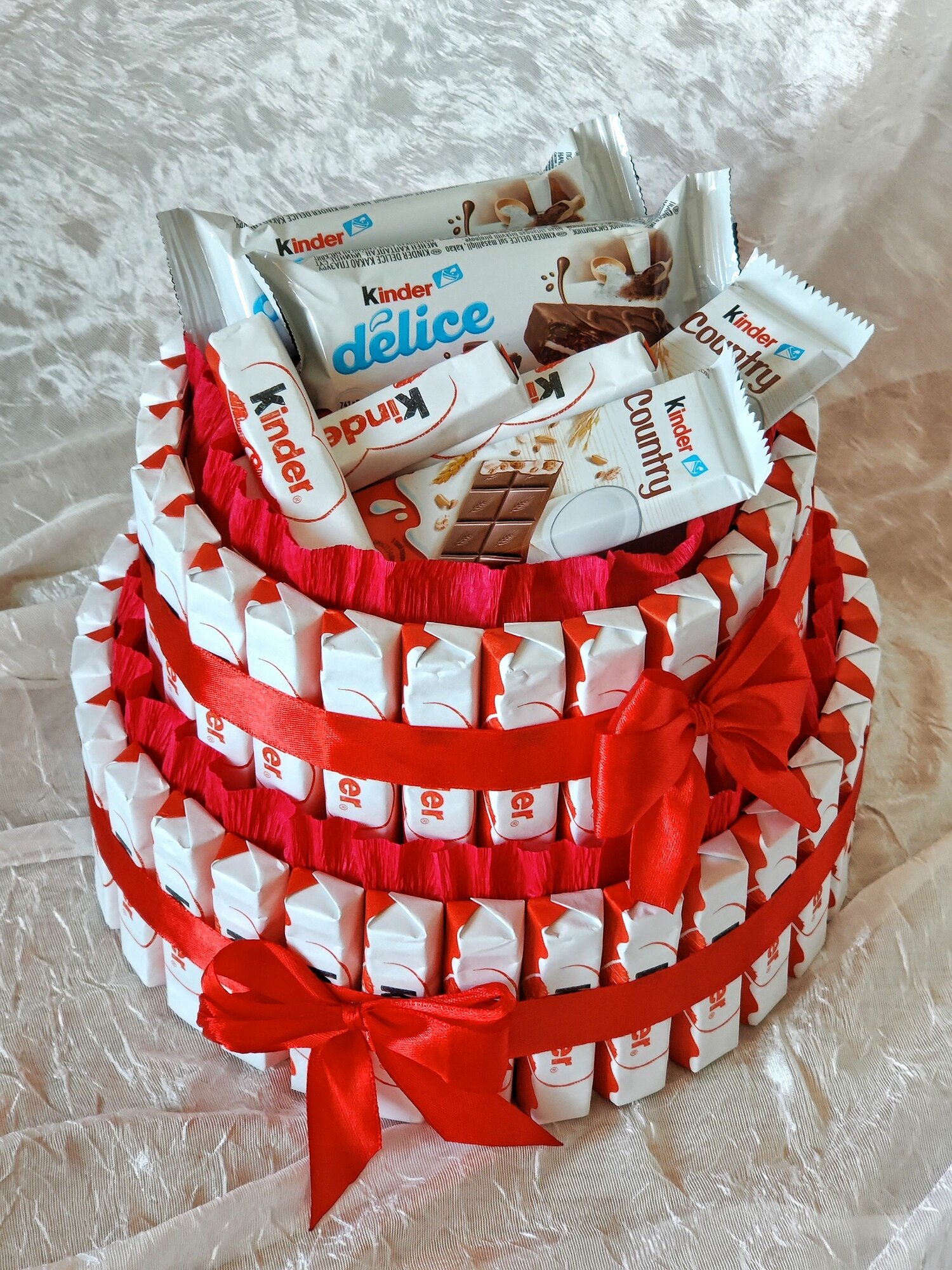 Торт из конфет kinder